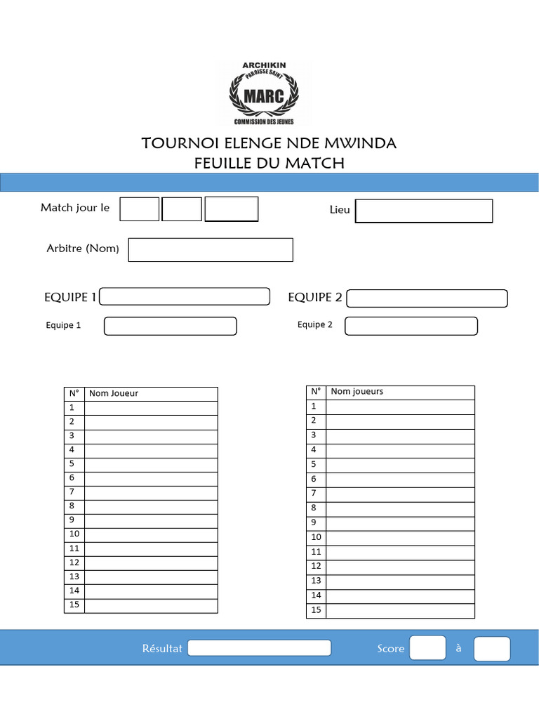 Feuille de Match | PDF