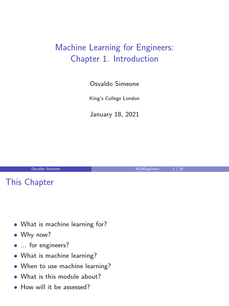 Chapter 1 KCL.pdf | PDF | Machine Learning | Artificial Intelligence