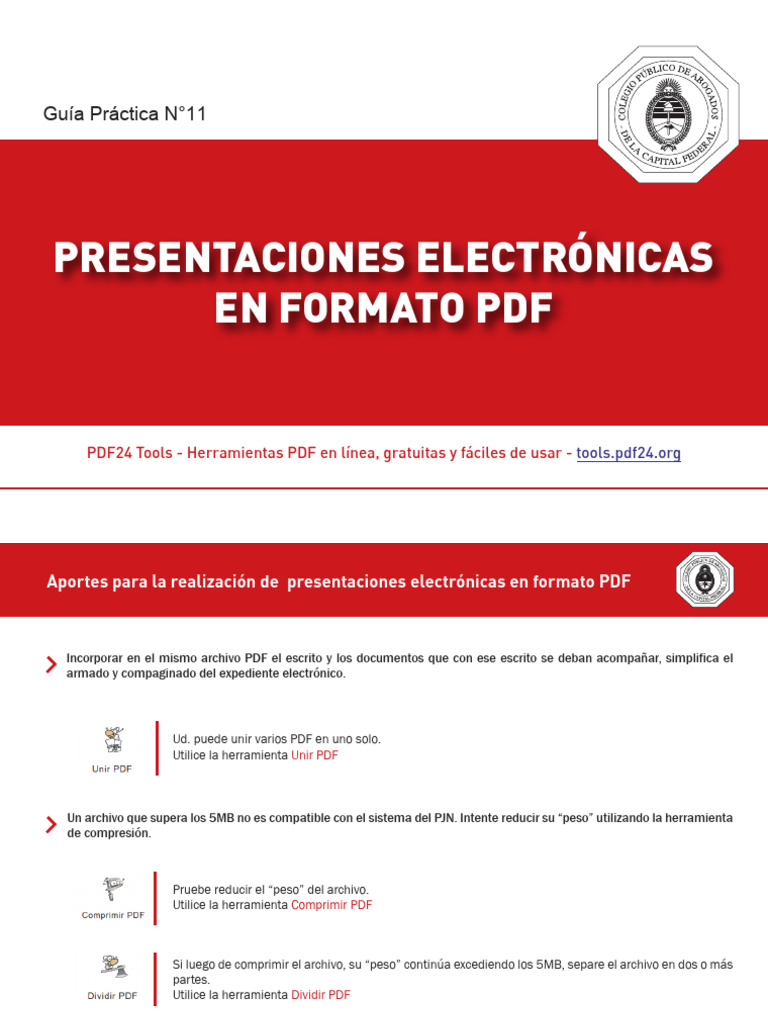 Presentaciones Electrónicas en Formato PDF: Guía Práctica N°11 | PDF