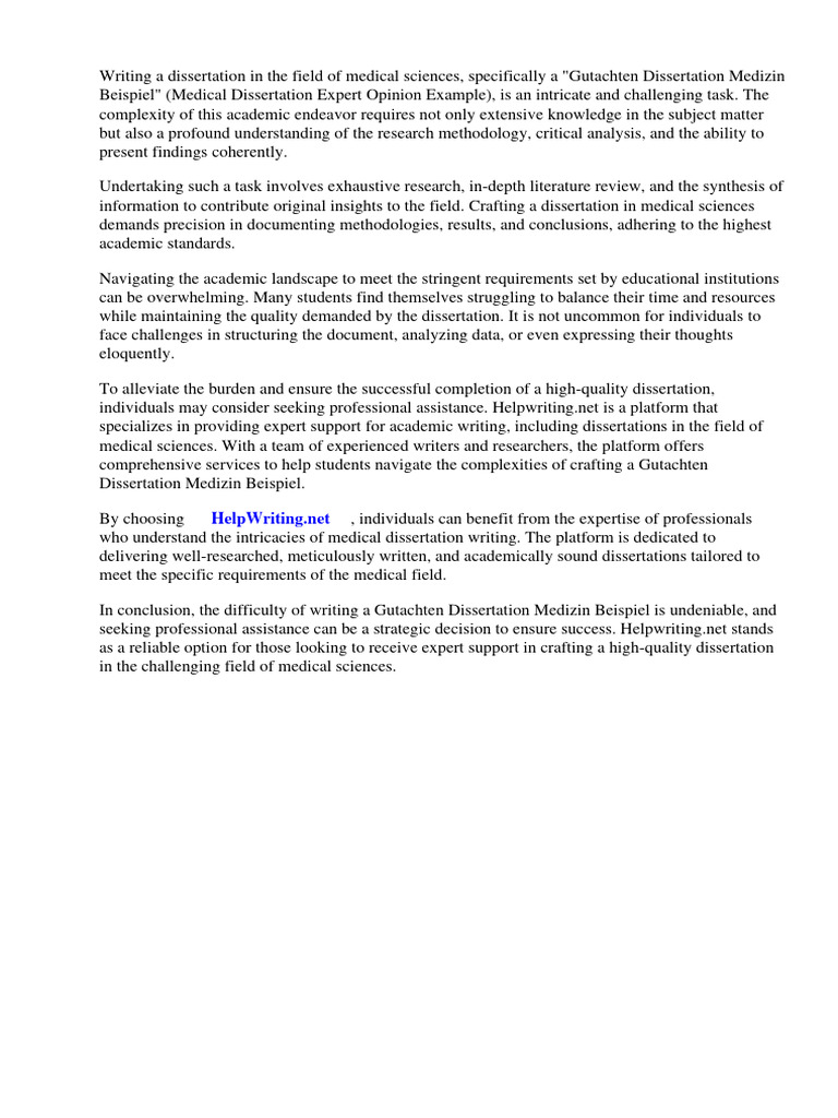 Gutachten Dissertation Medizin Beispiel | PDF | Http Cookie | Thesis