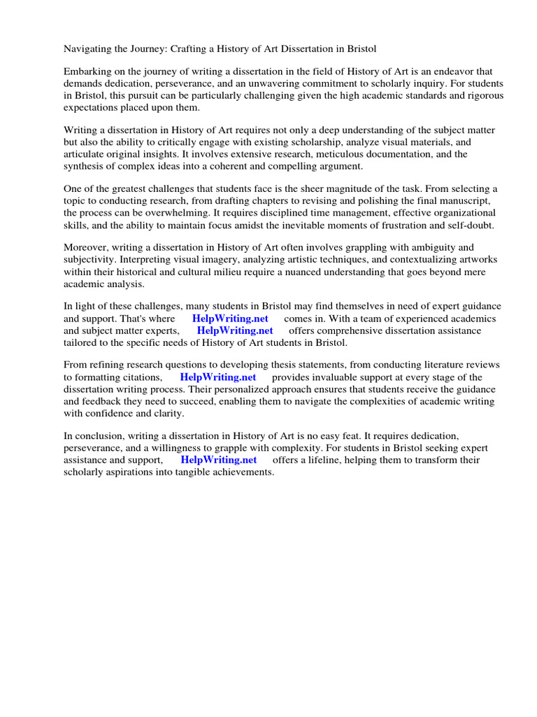 History of Art Dissertation Bristol | PDF | Thesis | Art History