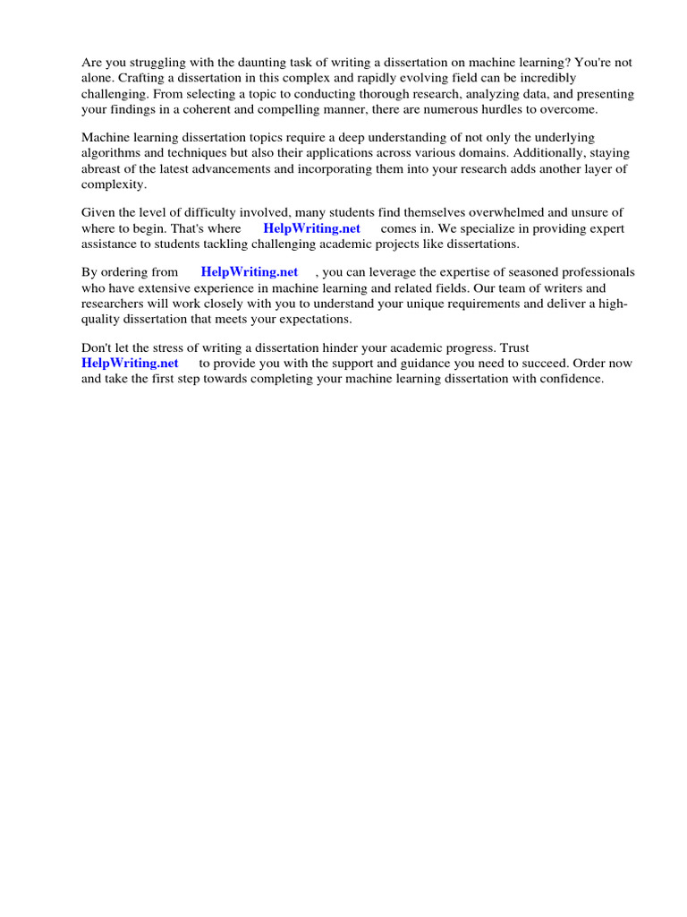 Machine Learning Dissertation Topics | PDF | Machine Learning | Artificial Intelligence