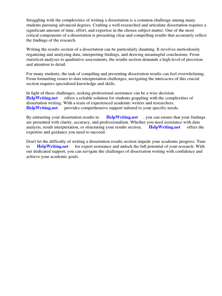 Dissertation Results Example | PDF | Thesis | Expert