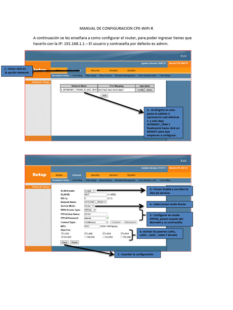 MANUAL DE CONFIGURACION EOC MIZU | PDF | Protocolos de internet | Red de arquitectura