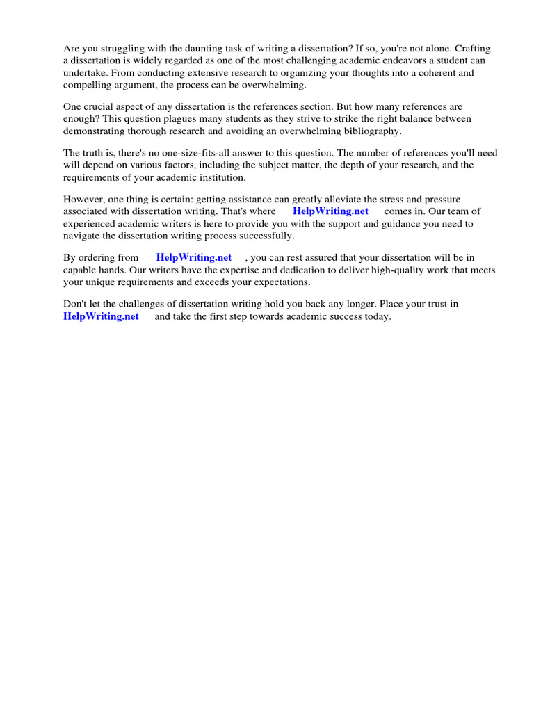 Dissertation References How Many | PDF | Apa Style | Citation