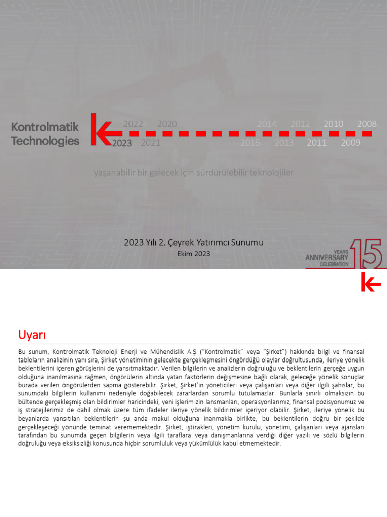 KONTR 2Ç23 Yat?r?mc? Sunumu | PDF