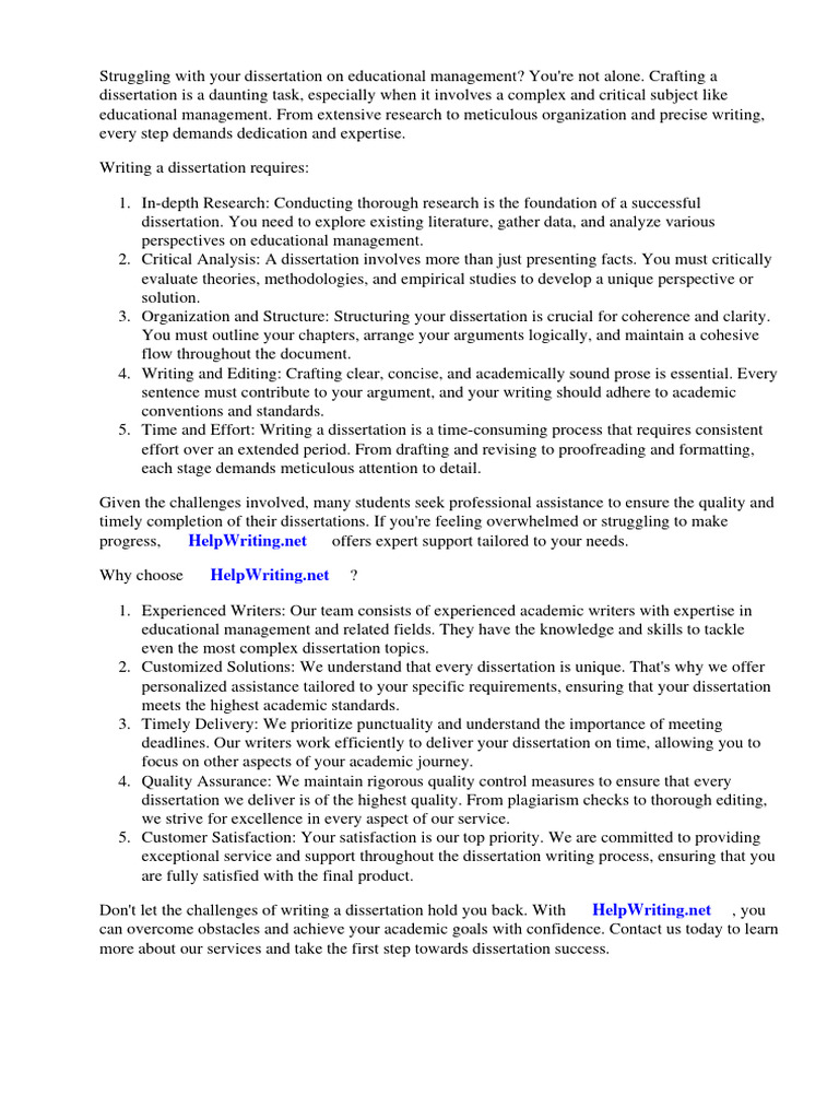 Dissertation About Educational Management | PDF | Thesis | Teachers Dissertation About Educational Management | PDF | Thesis | Teachers