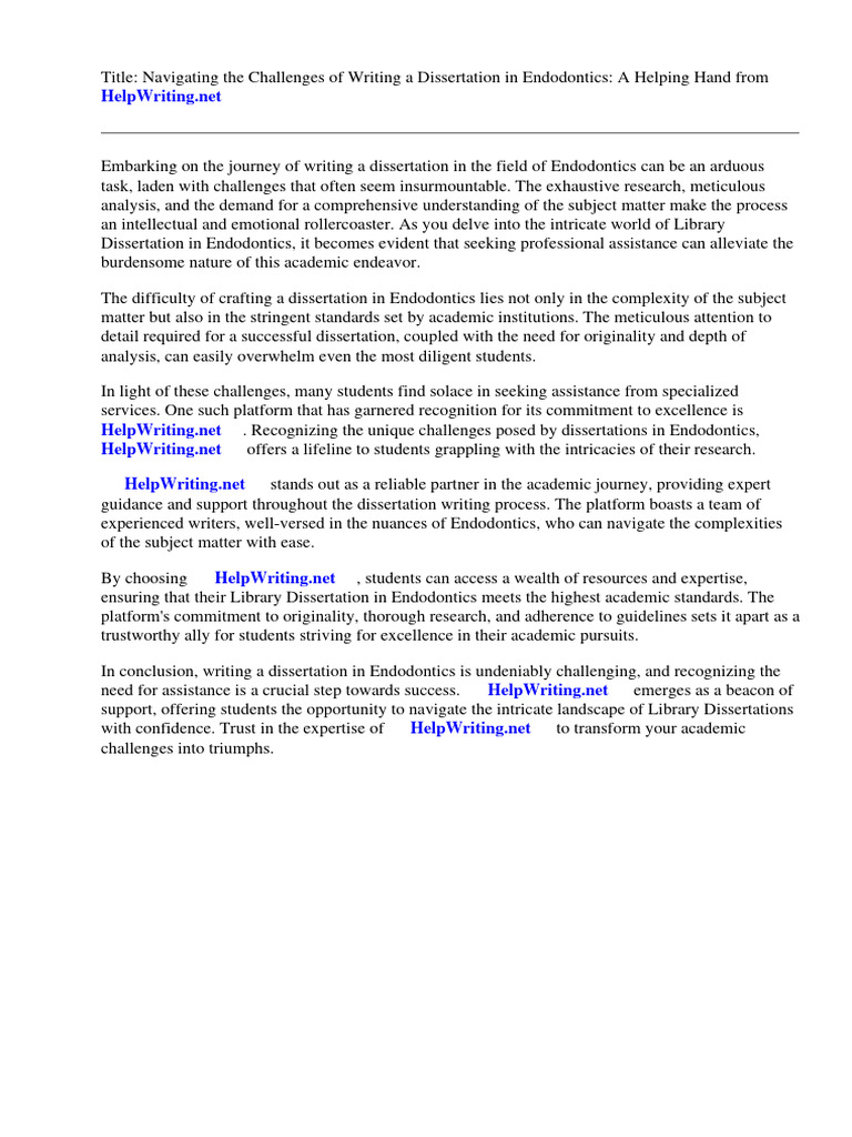 Library Dissertation in Endodontics | PDF | Qualitative Research ...