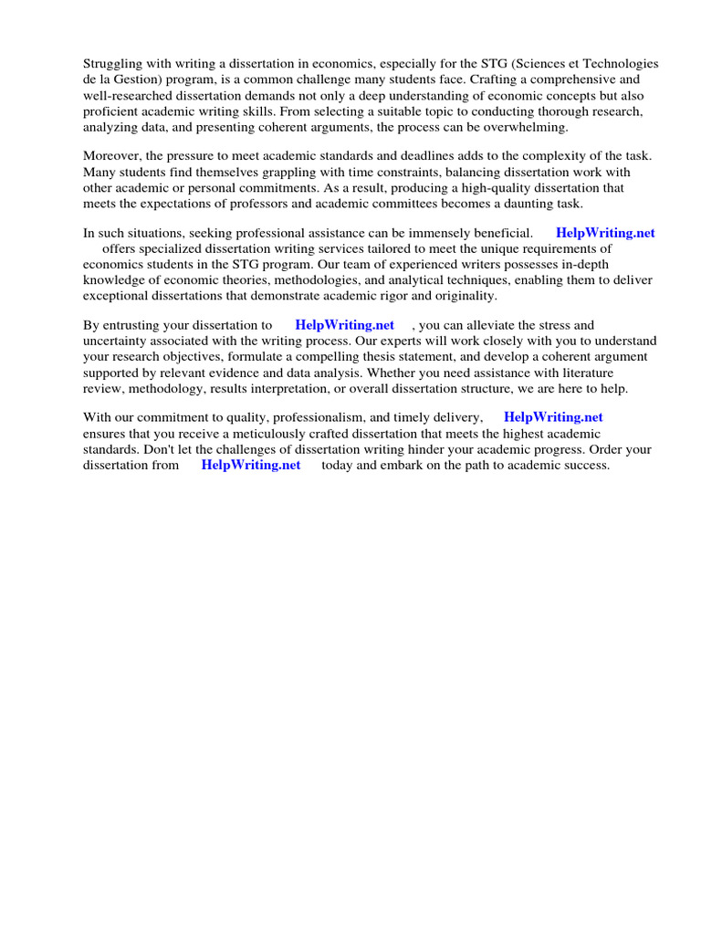 Exemple de Dissertation Economie STG | PDF | Thesis | Methodology