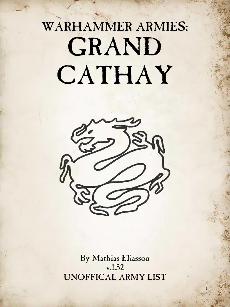 Grand Cathay Army List and Rules | PDF | Infantry | Cavalry