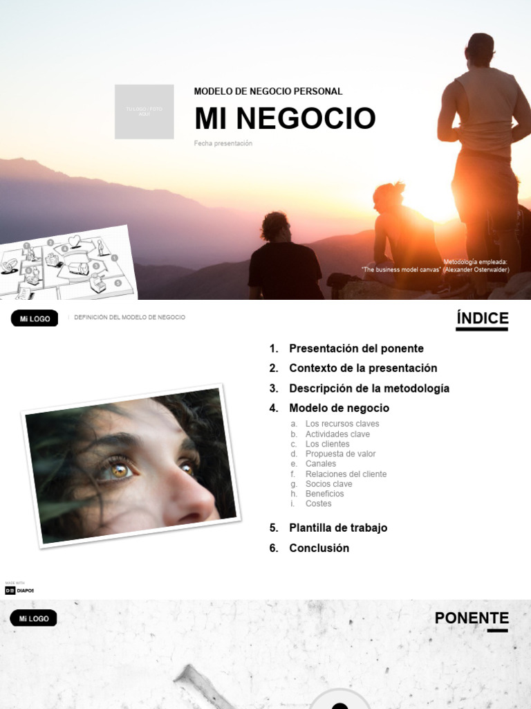 Presentación de Modelo de Negocio Personal | PDF | Modelo de negocio ...