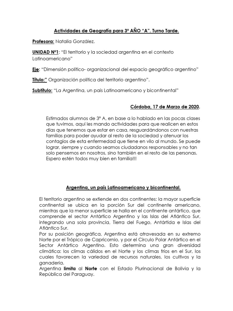 Geografía - 3º - Año Geografia Argentkna | PDF | Europa | America latina