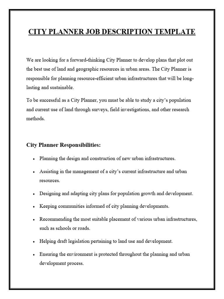 Planner Job Description _ Métier Chargé De Planification – CTMLAE