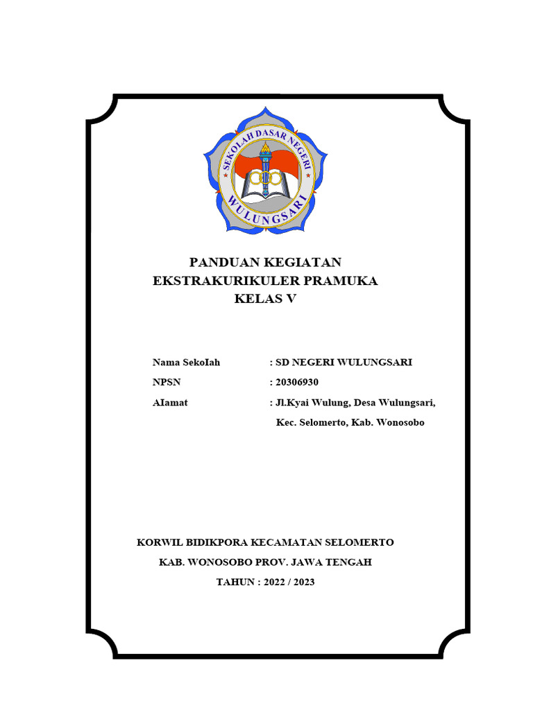 Program Ekstra Pramuka Kelas V | PDF