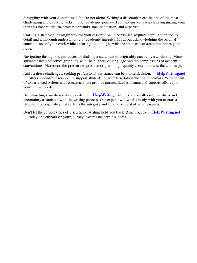 Statement of Originality Dissertation Marjon | PDF | Social Media ...