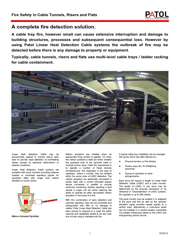 Fire Safety in Cable Tunnels, Risers and Flats | PDF | Fire Sprinkler ...