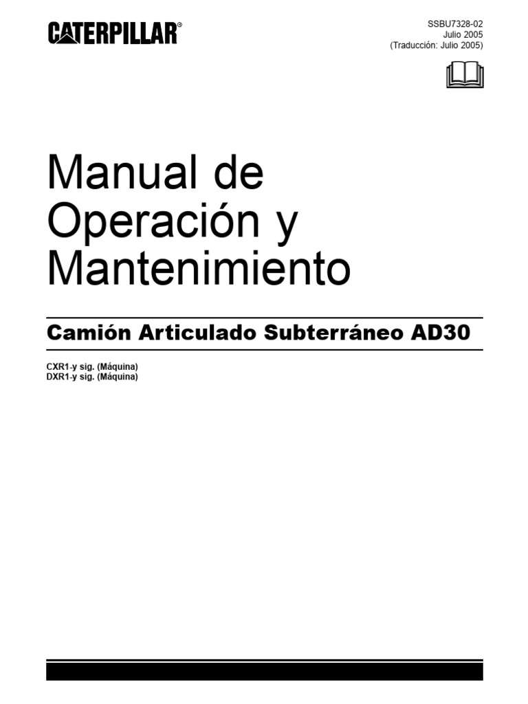 Manual Mantenimiento, Operacion AD30 | PDF