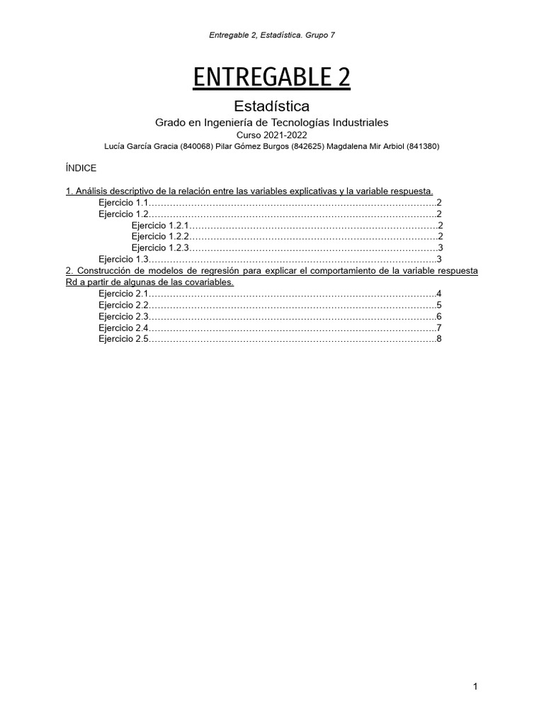 ENTREGABLE2-7 Documentos de Google | PDF | Análisis de regresión | Regresión lineal