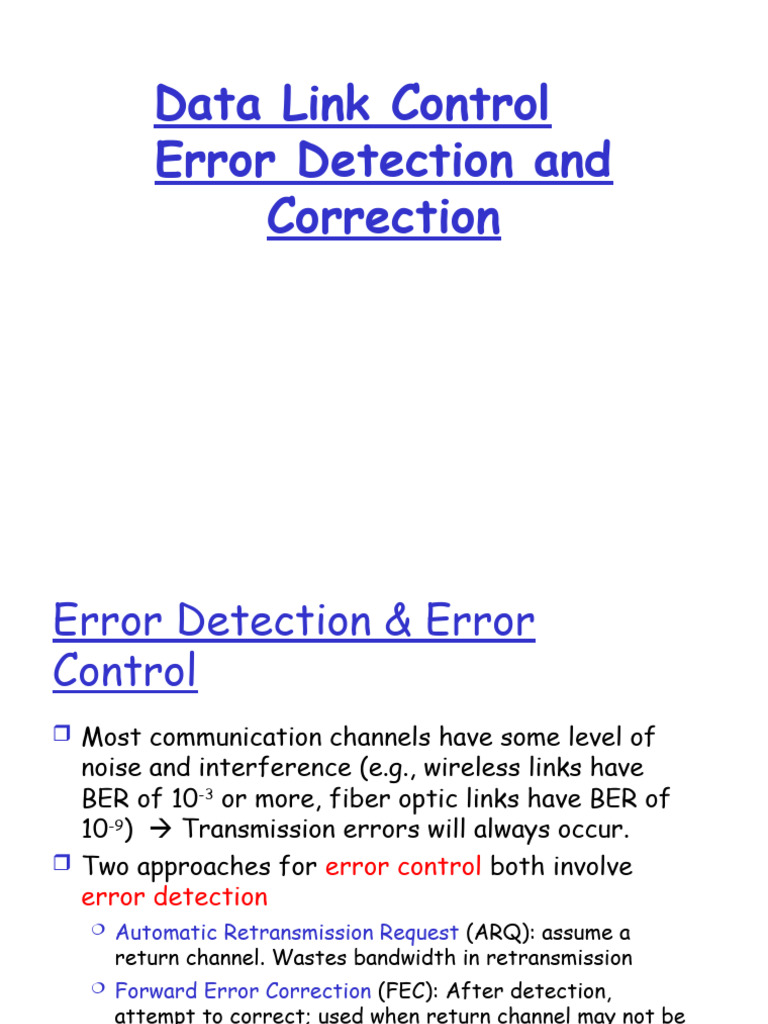 Error Detection 3 | Download Free PDF | Error Detection And Correction ... Error Detection 3 | Download Free PDF | Error Detection And Correction ...