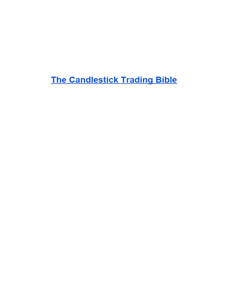 Candlestick Trading Bible PDF Download | PDF