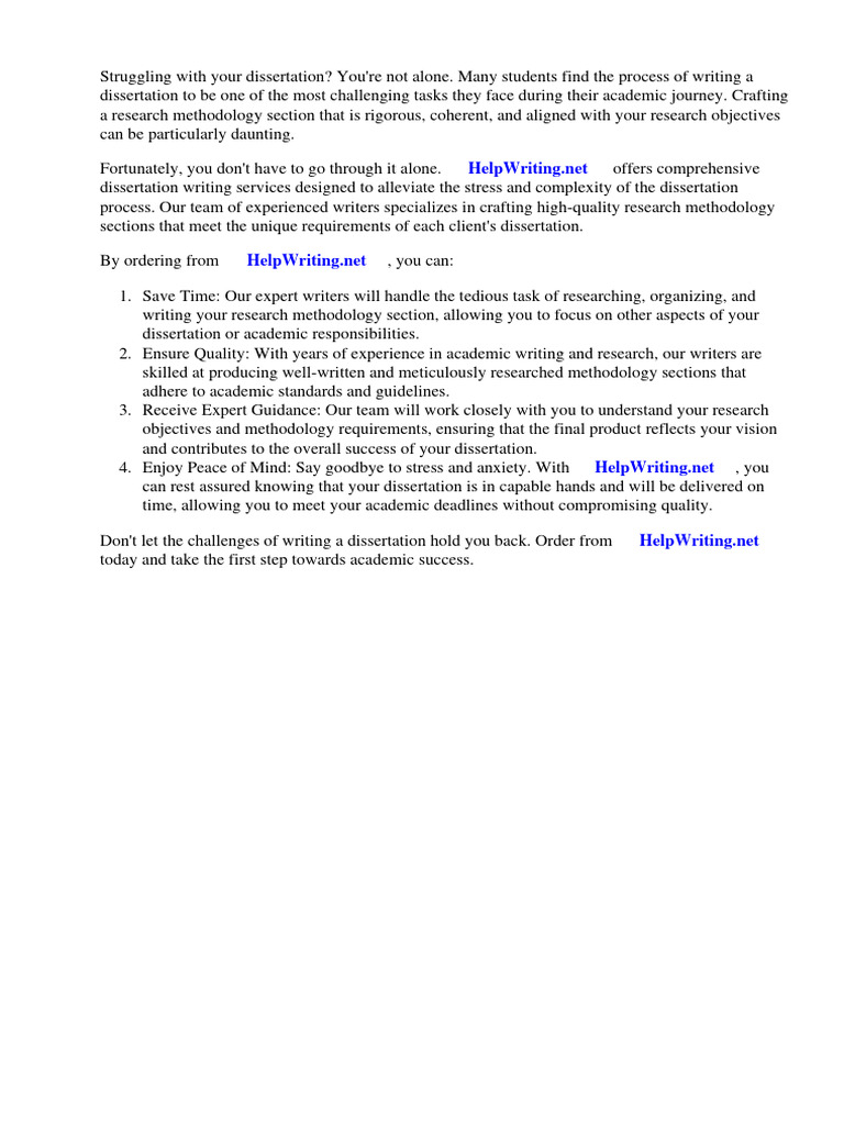 Research Methodology Dissertation Examples | PDF