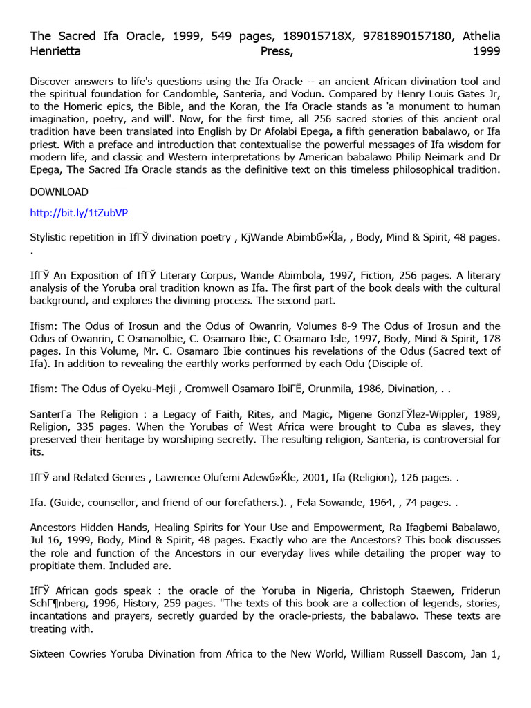 Ifá Pdf Santería
