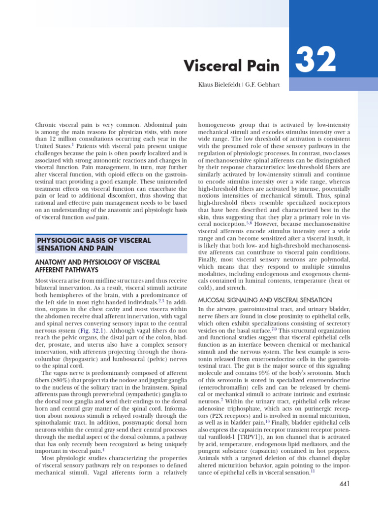 Understanding Chronic Visceral Pain | PDF | Pain | Stimulus (Physiology)