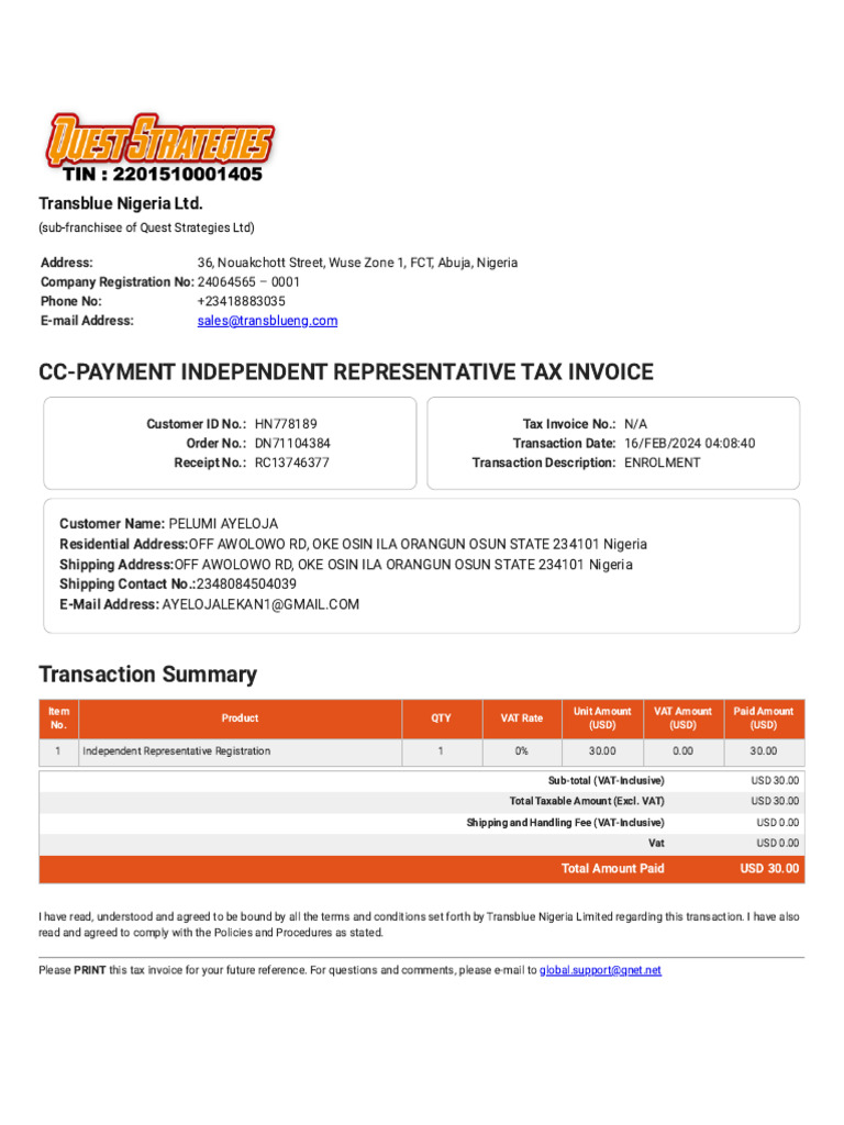 Lek Business | PDF | Value Added Tax | Invoice