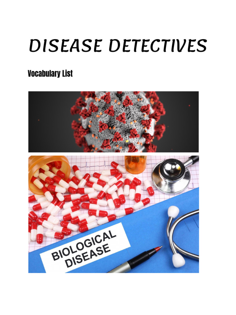 Disease Detectives Vocab | PDF | Epidemiology | Public Health