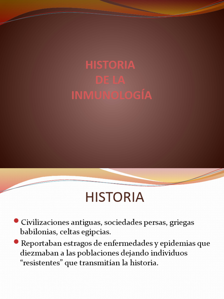 Historia Inmunología 2024 | PDF | Sistema inmune | Inmunología