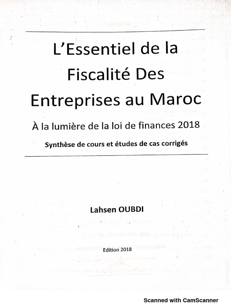 Ouvrage Fiscalité | PDF