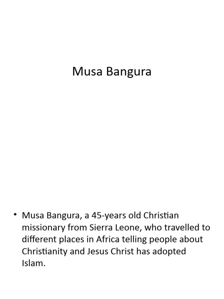 Musa Bangura | Download Free PDF | Missionary | Africa