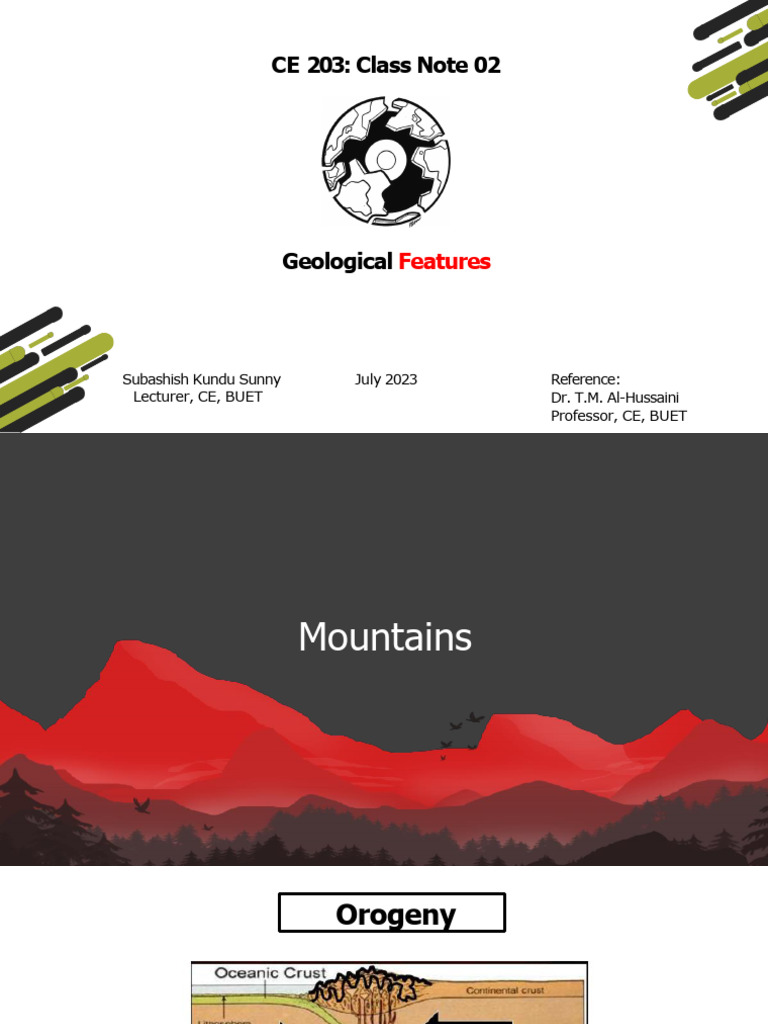 CE 203-Class Note 2 (Part 1) - SKS | PDF | Mountains | Geophysics
