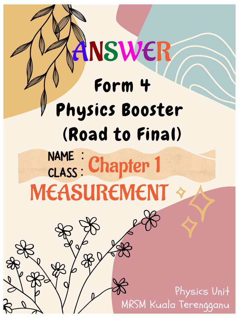 ANS Chapter1 Physics Booster (Road To Final) | PDF