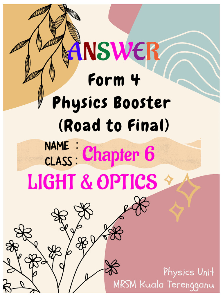 ANS Chapter6 Physics Booster (Road To Final) | PDF