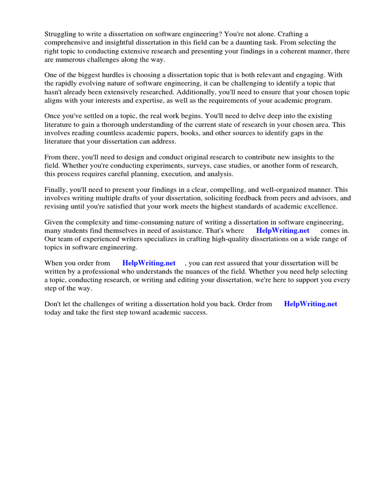 Dissertation Topics Software Engineering | PDF | Engineering | Thesis Dissertation Topics Software Engineering | PDF | Engineering | Thesis