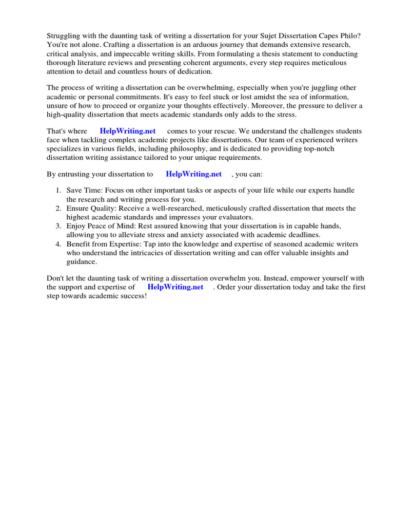 Sujet Dissertation Capes Philo | Download Free PDF | Thesis | Expert