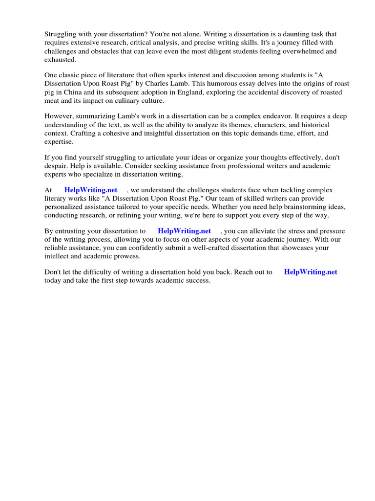 Summary of Dissertation Upon A Roast Pig by Charles Lamb | PDF | Auction | Privacy