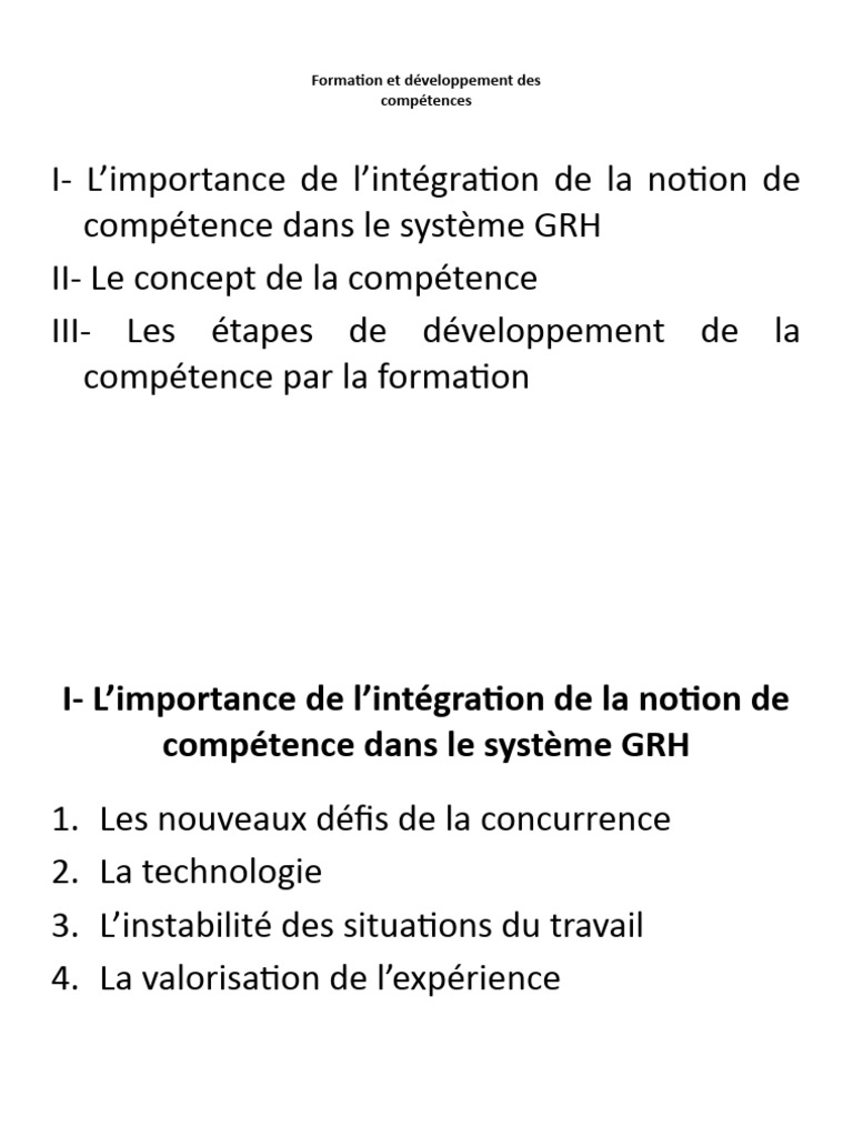 GRH | PDF | Compétence (Ressources humaines) | Business