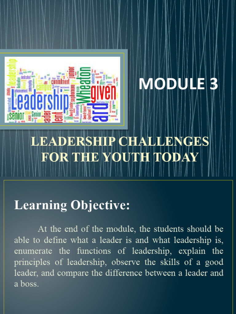MODULE 3 Leadership | PDF | Leadership | Goal MODULE 3 Leadership | PDF | Leadership | Goal