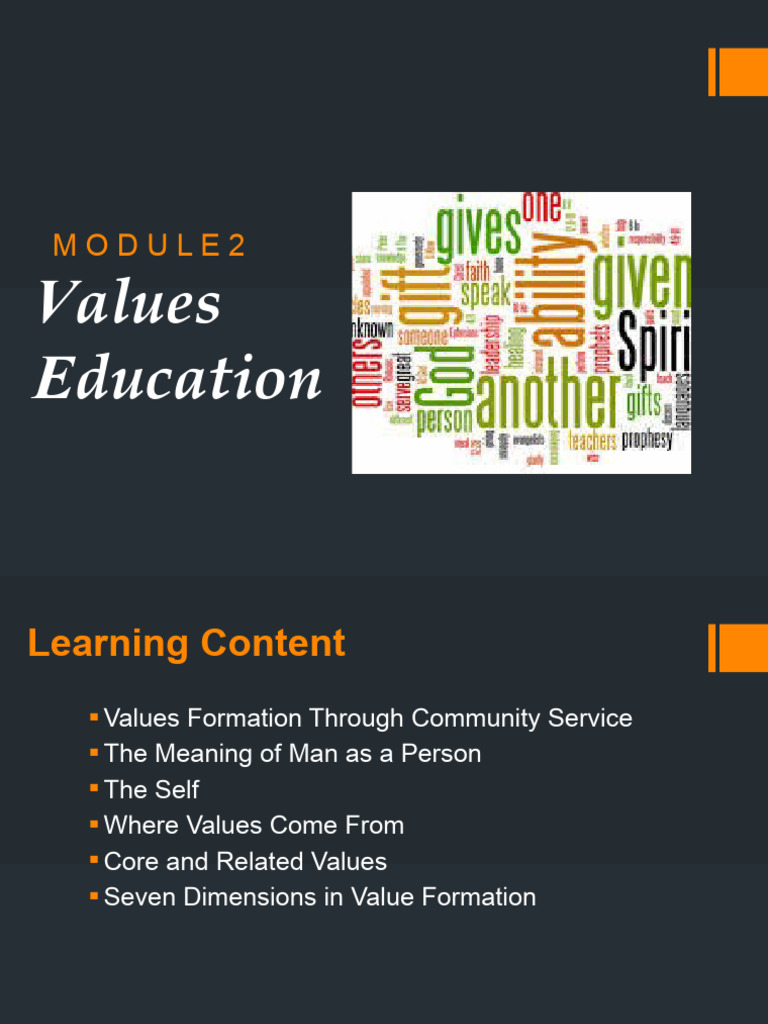 Module 2 Values Education | PDF | Self | Love