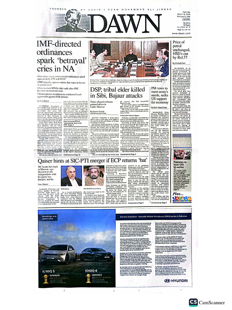 Dawn NEWSPAPER 16 March 2024 | PDF