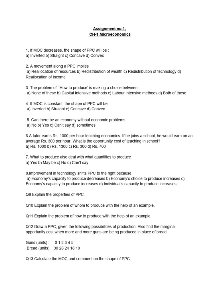 Assignment - 1, Ch-1 | PDF