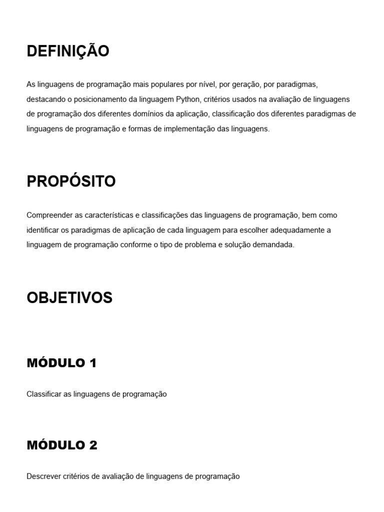 Paradigmas e Linguagem Python | PDF