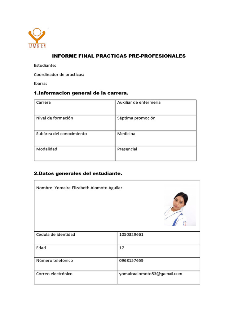 INFORME-FINAL-PRACTICAS-PRE-2 Yomaira | PDF