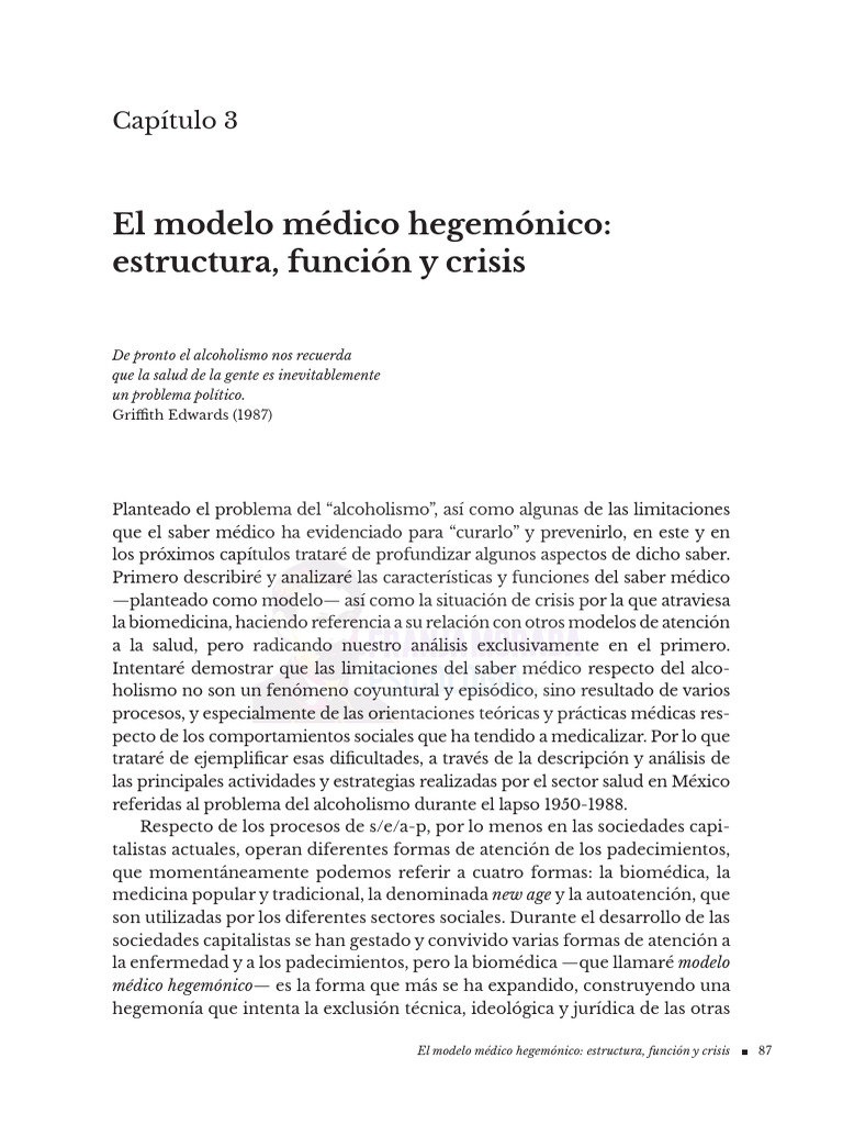 Modelo Médico Hegemónico y Crisis | PDF | Estratificación social ...