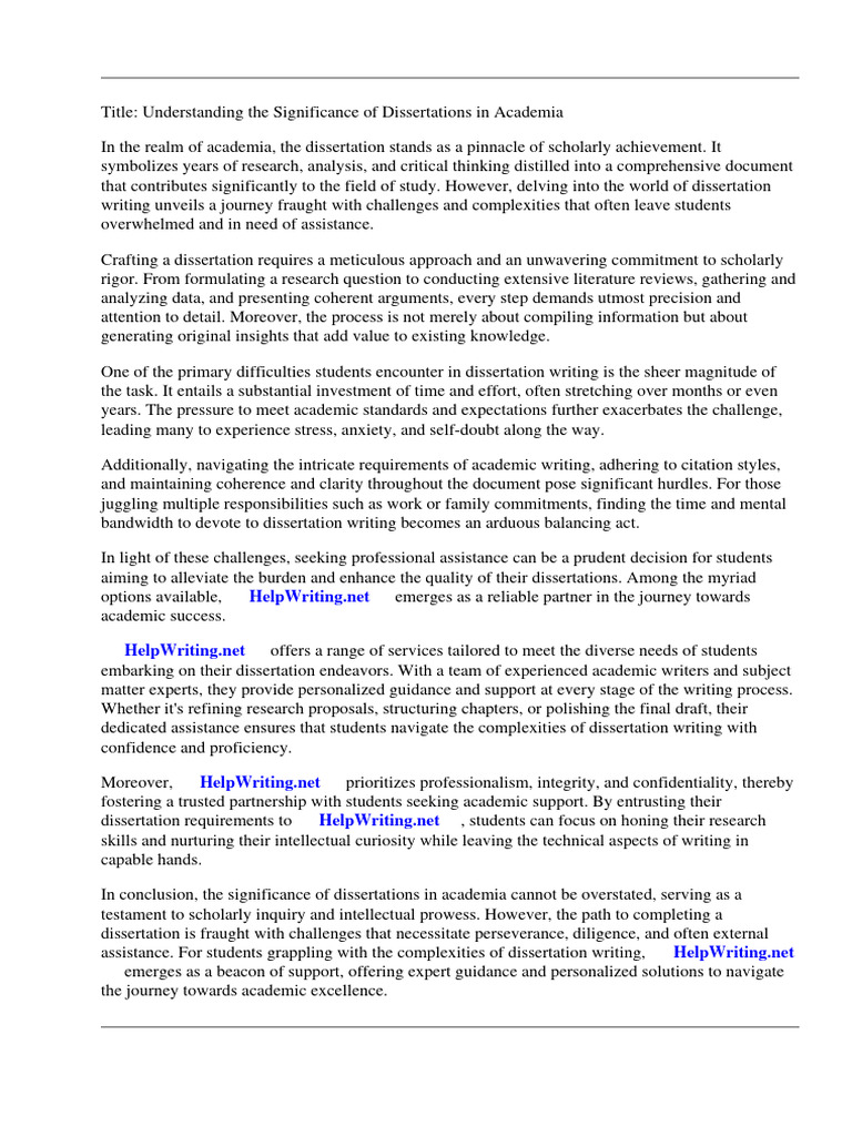 Meaning of Dissertation in English | PDF | Thesis | Essays