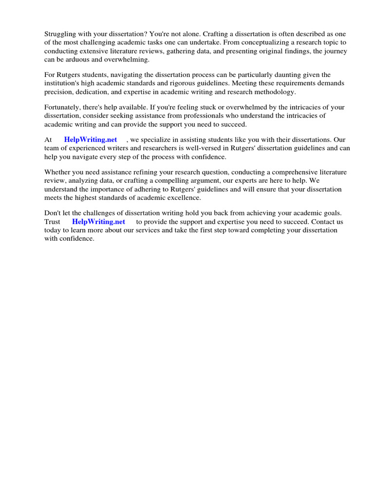 Rutgers Dissertation Guidelines | PDF | Thesis | Essays