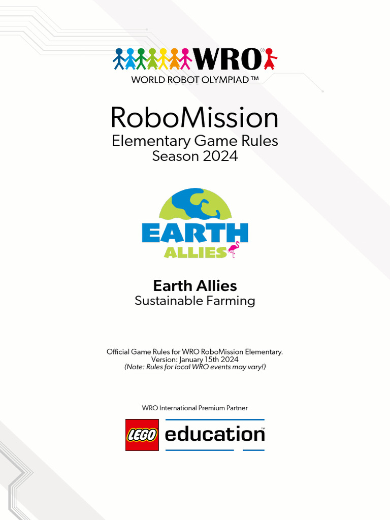 WRO 2024 RoboMission Elementary | PDF