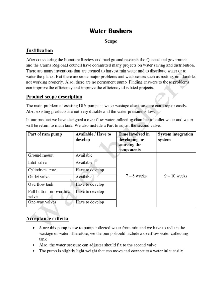 SCOPE (Water Bushers) | Download Free PDF | Pump | Valve
